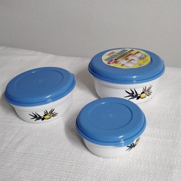 Paras | Kitchen | Paras 3 Pieces Set Plastic Kitchen Containers Round ...